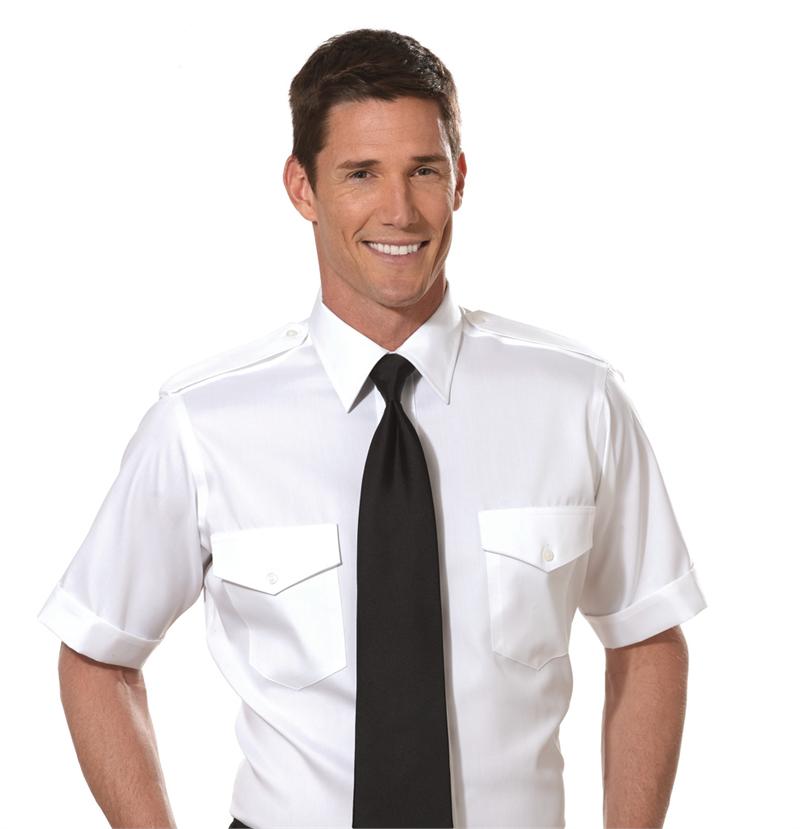13v5034 Mens White Short Sleeve Non Iron 100 Cotton Oxford Aviator